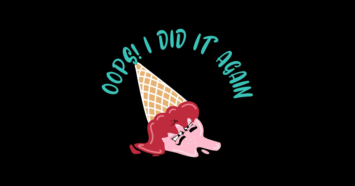 Dropped Dessert Pink Ice Cream Character - Ice Cream - Sticker | TeePublic