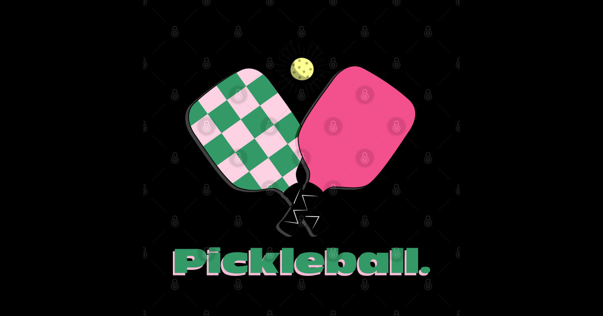 Preppy Pickleball Paddles - Pink and Green - Pickleball - Sticker ...