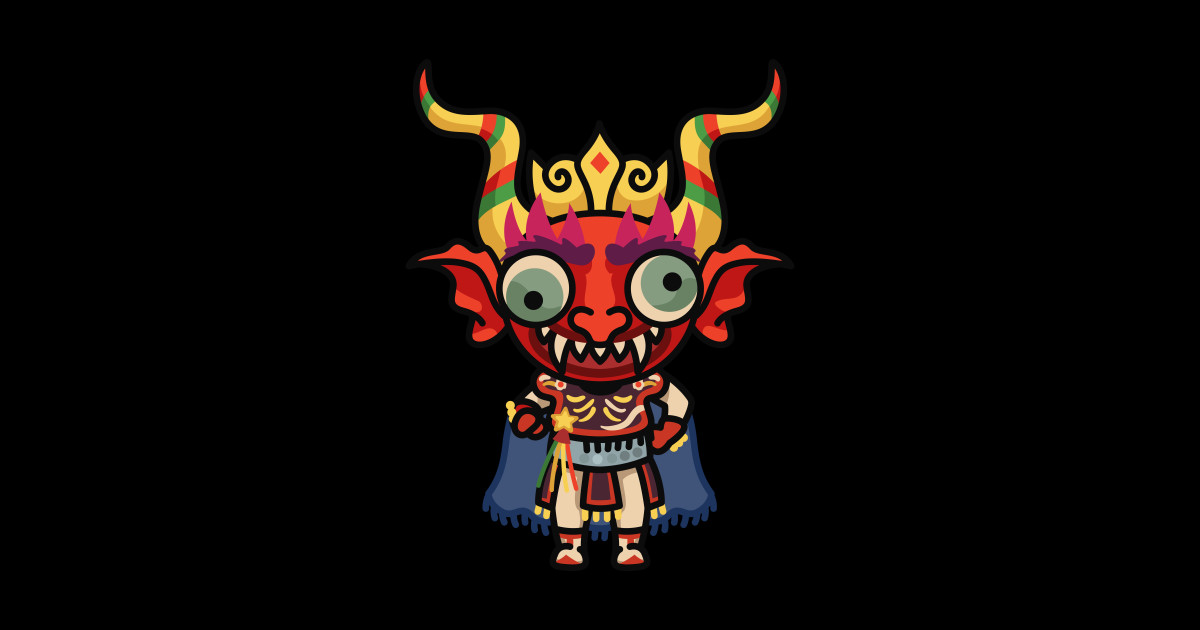Cute Diablada // Bolivian Devil Mask Cartoon - Diablada - Posters and ...