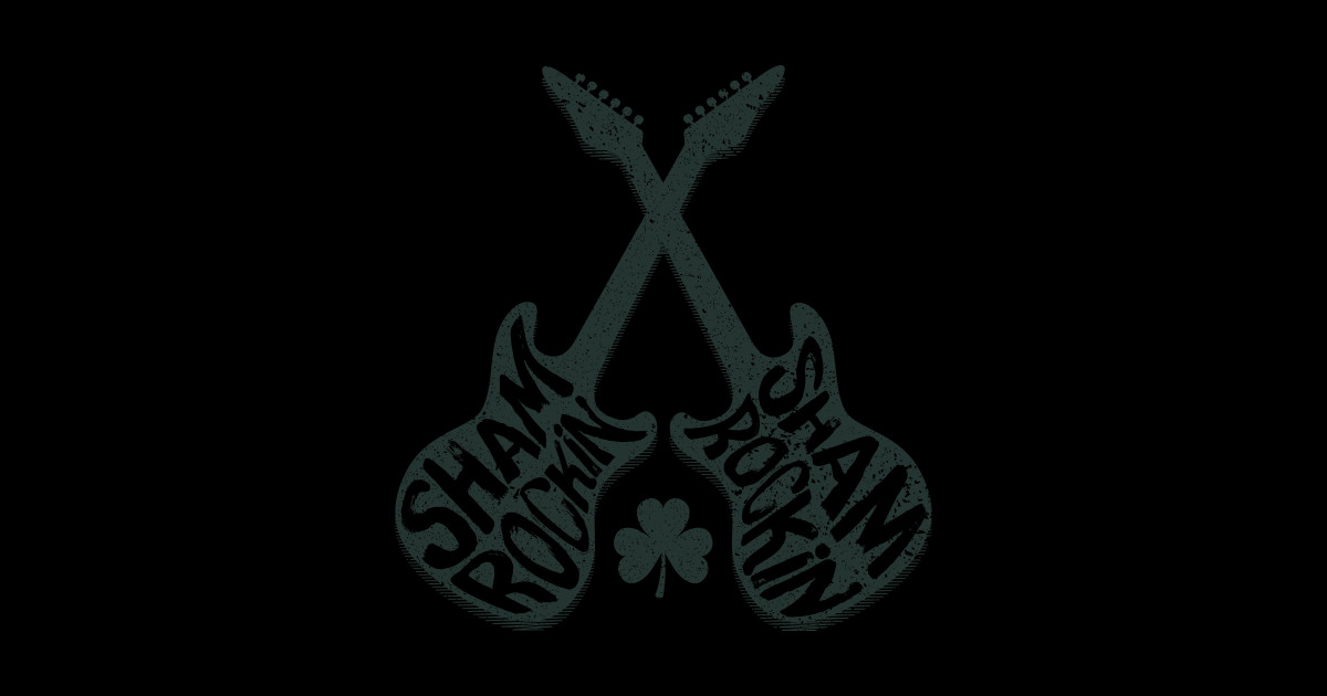Shamrockin Guitars - St Patricks Day - Sticker | TeePublic