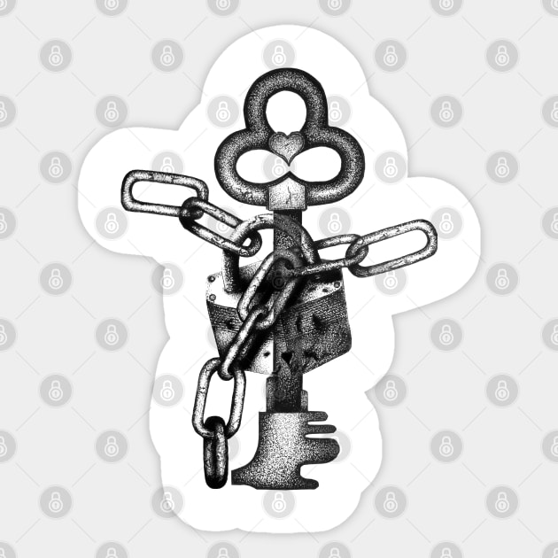 Lock and Key - Love - Sticker | TeePublic