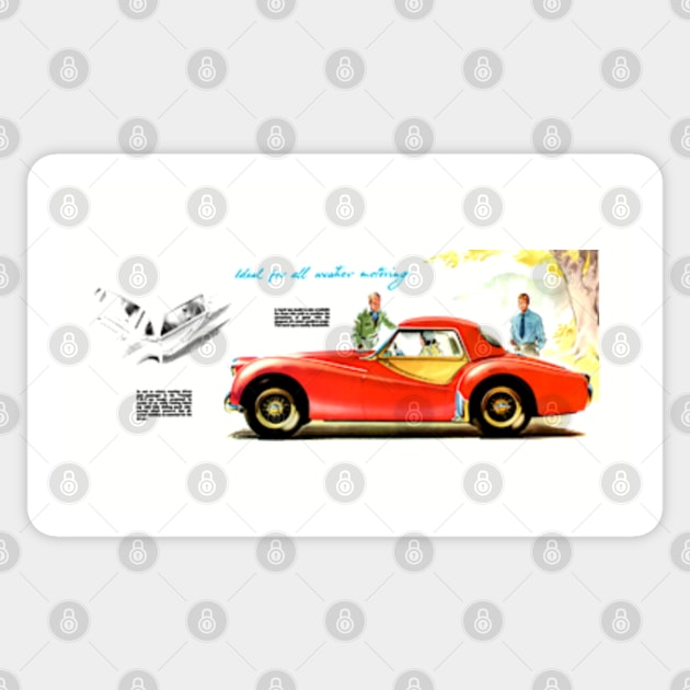 TRIUMPH TR3 - advert - Car - Sticker | TeePublic