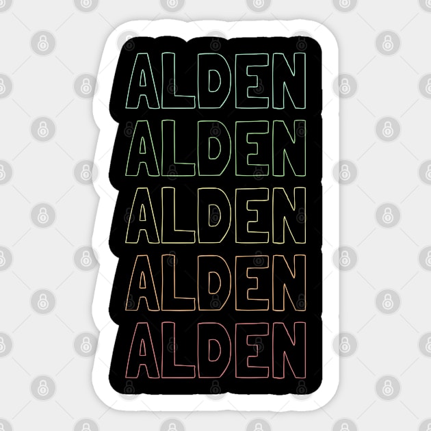 Alden Name Pattern - Alden - Sticker | TeePublic