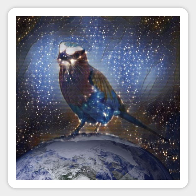 All seeing bird - Stars - Sticker | TeePublic