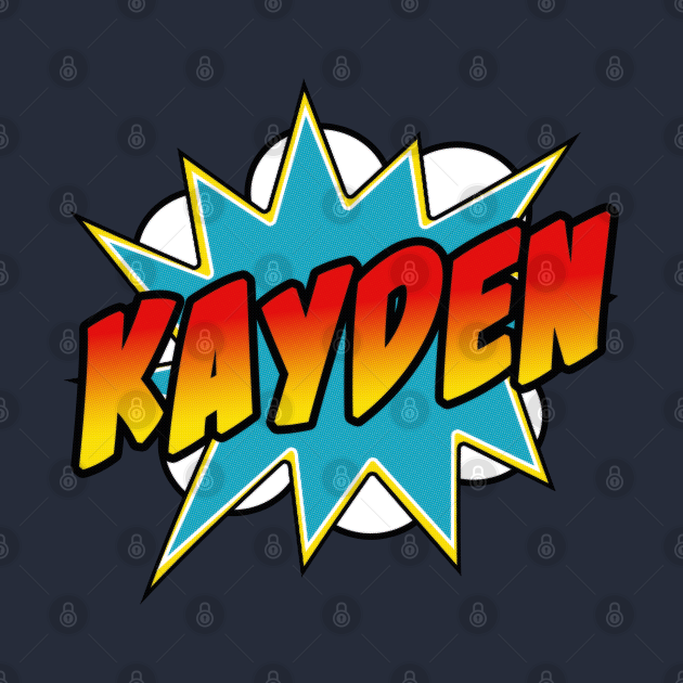 Boys Kayden Name Comic Book Superhero - Kayden Name - Kids T-Shirt ...
