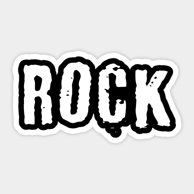 distorted rock logo - Rock - Sticker | TeePublic