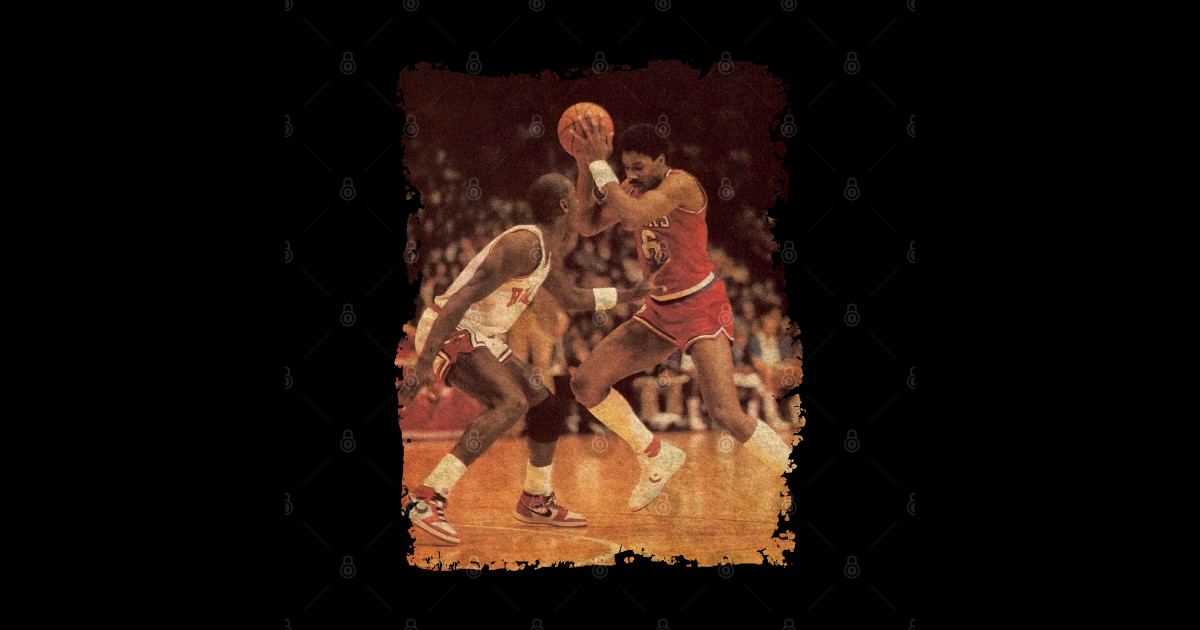 Young Michael Jordan vs Julius Erving - Basketball - Sticker | TeePublic