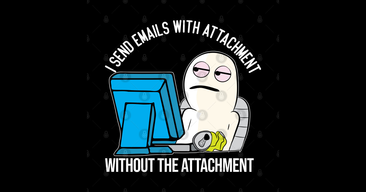 Funny Email attachment work office meme character - Work - Sticker ...