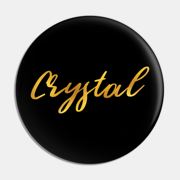 Crystal Name Hand Lettering in Faux Gold Letters - Crystal - Pin ...