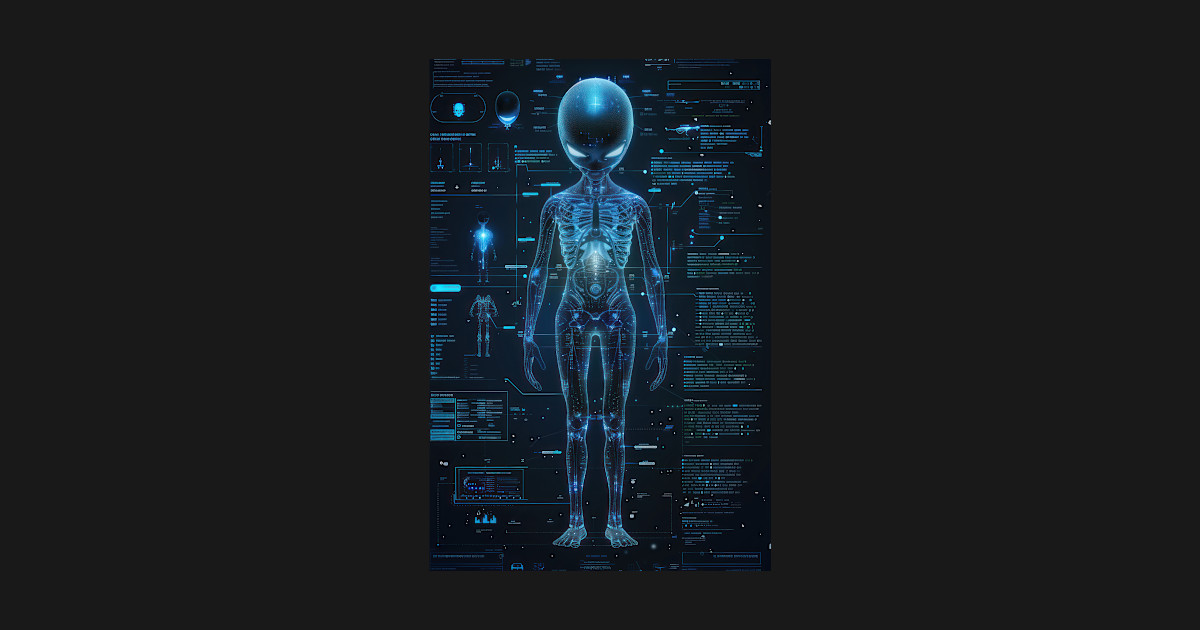 Alien Anatomy Blueprint: High-Tech Sci-Fi Design - Aliens And Ufos - T ...