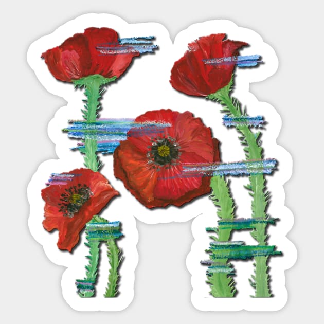 Poppy Flowers - Poppy Flowers - Sticker | TeePublic
