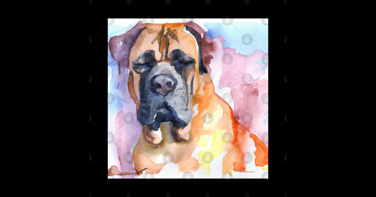Boerboel Watercolor - Dog Lovers - Boerboel - Sticker | TeePublic