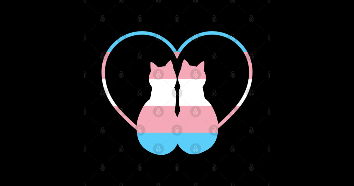 Cat Transgender Flag LGBT Pride Month Love - Transgender Pride ...