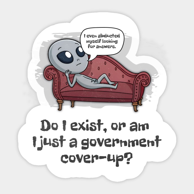 Alien on Therapy - Alien - Sticker | TeePublic