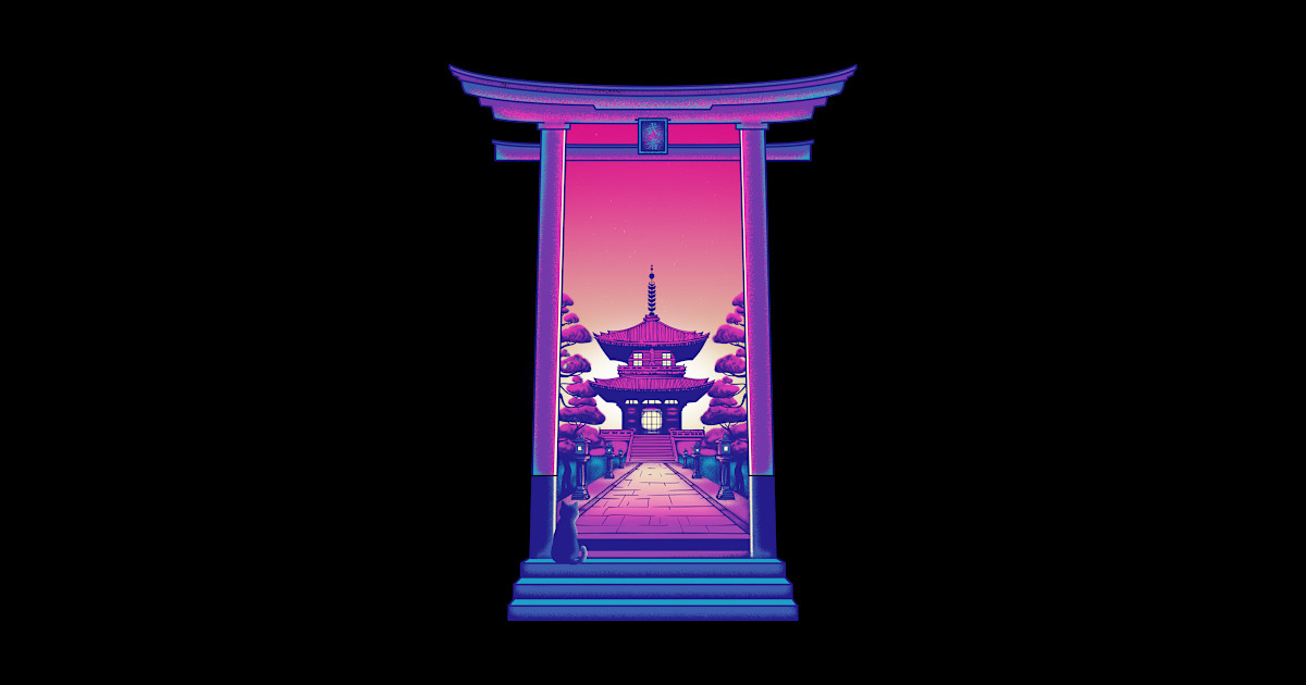 Magic door - Vaporwave - Sticker | TeePublic