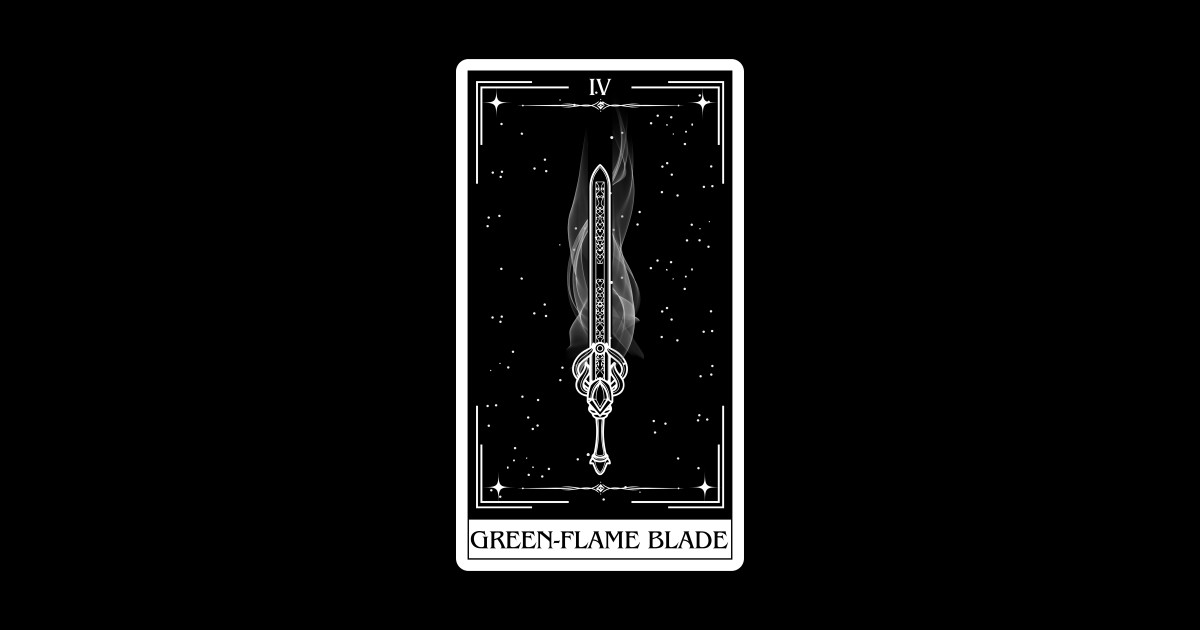 Green-Flame Blade Dnd 5e Spells Tarot Card Dungeons and Dragons Gift ...