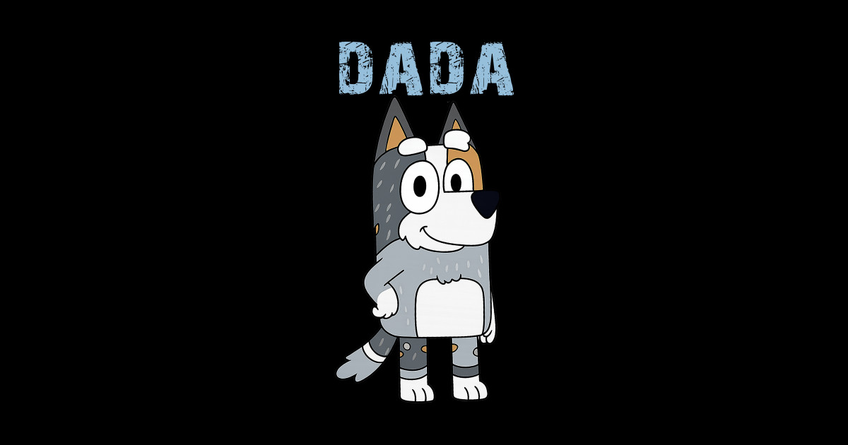 Cute Bluey Dada Vintage Cartoon - Bluey - Sticker | TeePublic