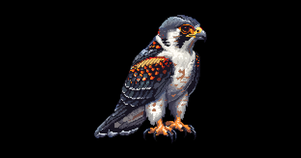 Pixel Falcon - Falcon - Sticker | TeePublic