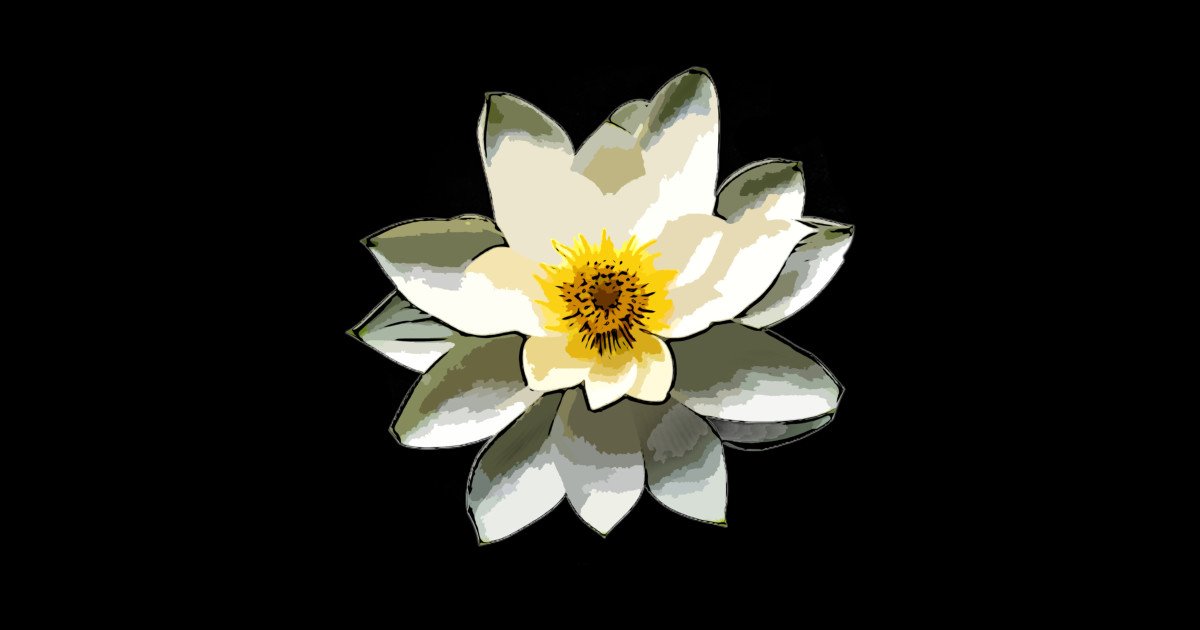 White Lotus - Lotus Flower Art - White Lotus - Sticker | TeePublic