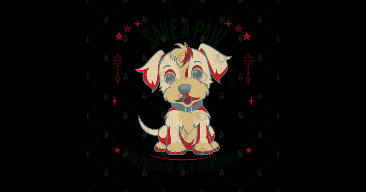 Save a PAW - Dog Rescue - Sticker | TeePublic