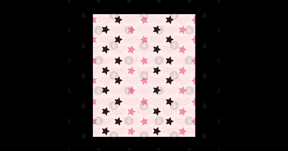 Playful Star Pattern with Waves - Star Pattern - Sticker | TeePublic