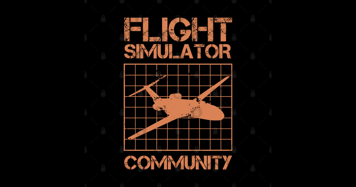 Flight Simulator Community - Flight Simulator - Sticker | TeePublic