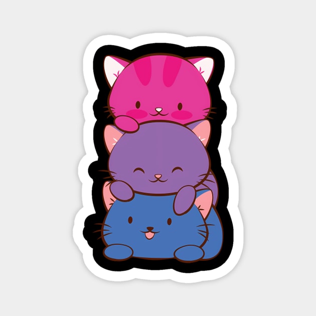 Bisexual Flag Lgbt Bi Pride Cute Kawaii Cats - Bisexual Flag Lgbt Bi ...