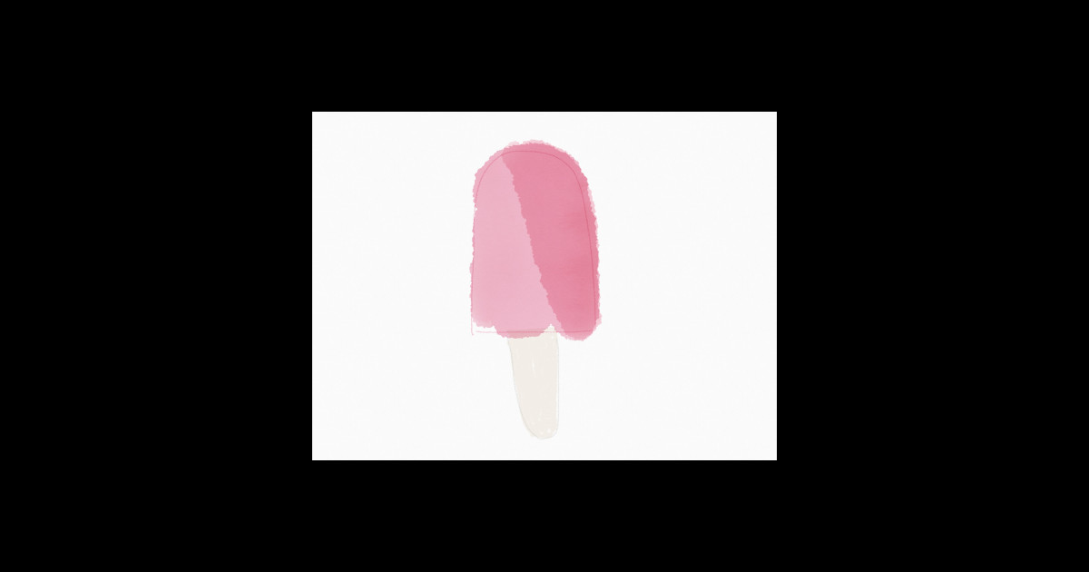 Strawberry-raspberry ice cream stick - Ice - Sticker | TeePublic