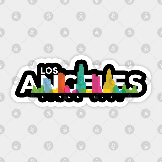 Los Angeles Skyline - Los Angeles - Sticker | TeePublic