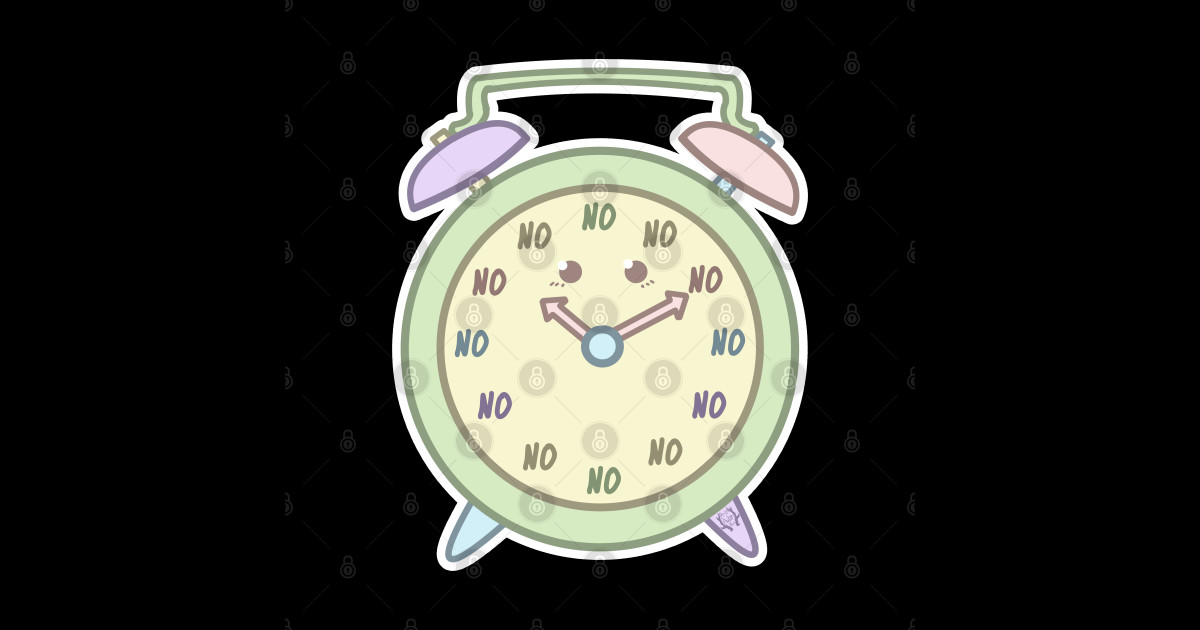 Pastel No Time Clock - Cute - Sticker | TeePublic