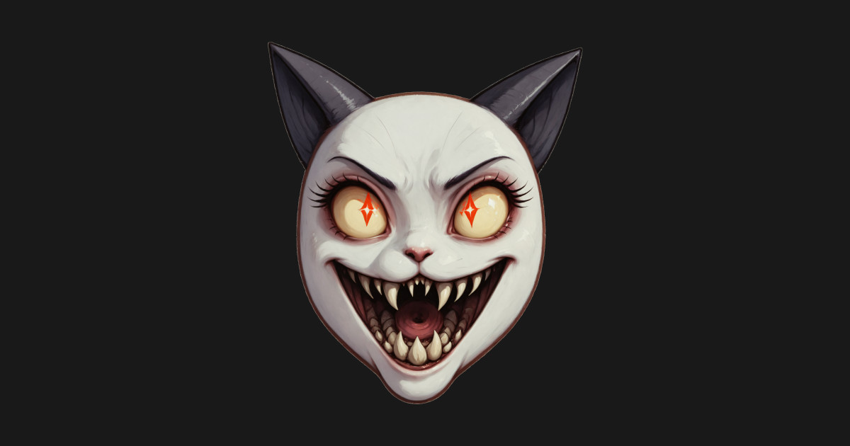 Eldritch Horror Cute Kitten Demon Art - Evil Cat Demon Cat Funny Cat ...