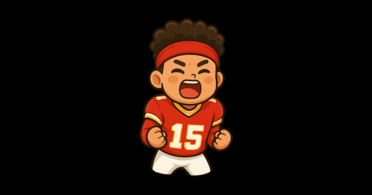 PATRICK MAHOMES CELEBRATION KANSAS NFL | CHIBI STICKER - Mahomes ...