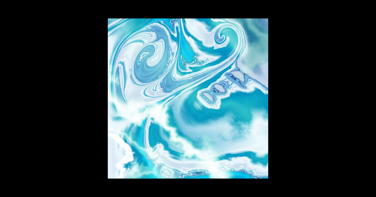 Blue water - 3d - Sticker | TeePublic