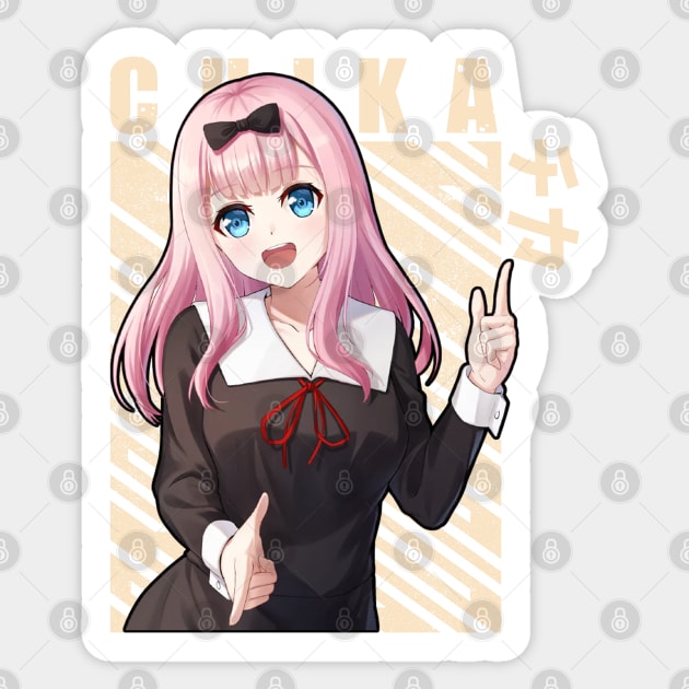 Chika Fujiwara Kaguya Sama - Kaguya Sama - Sticker | TeePublic