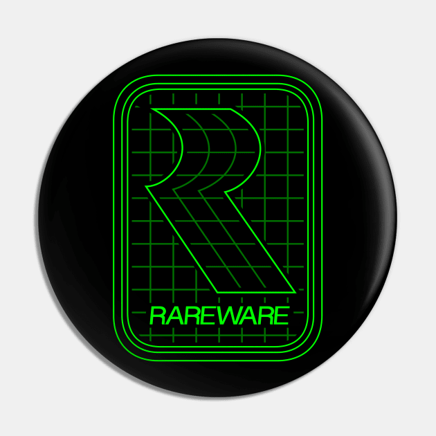 Rareware Wireframe Logo - Rareware - Pin | TeePublic