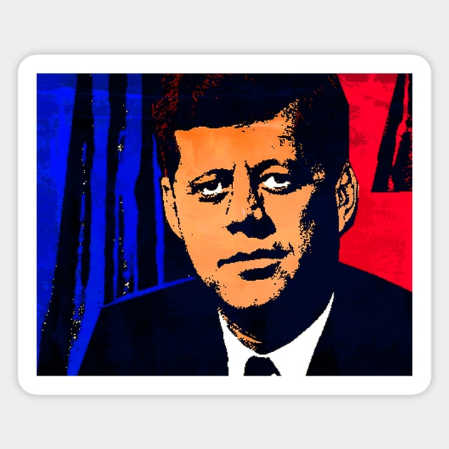 JFK-3 - John Fitzgerald Jack Kennedy - Sticker | TeePublic