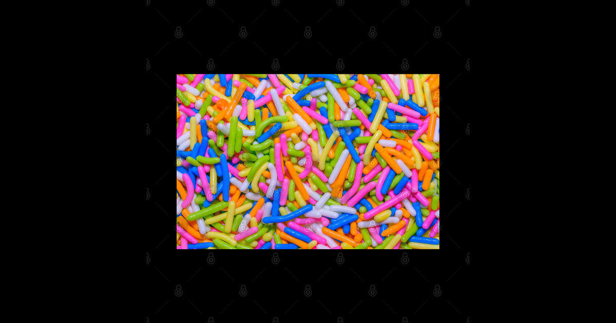 Neon Pastel Rainbow Vermicelli Sprinkles Dessert Candy Photograph ...