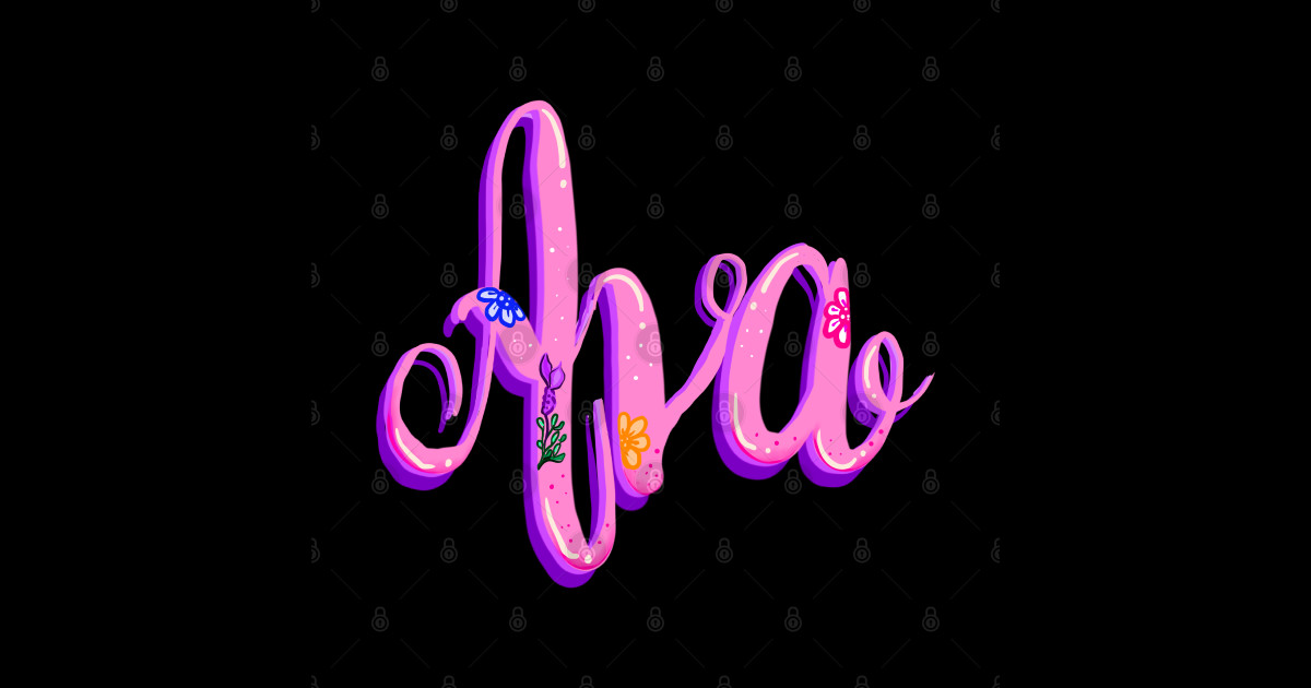 Ava cursive lettering The top 10 best Personalized Custom Name gift ...