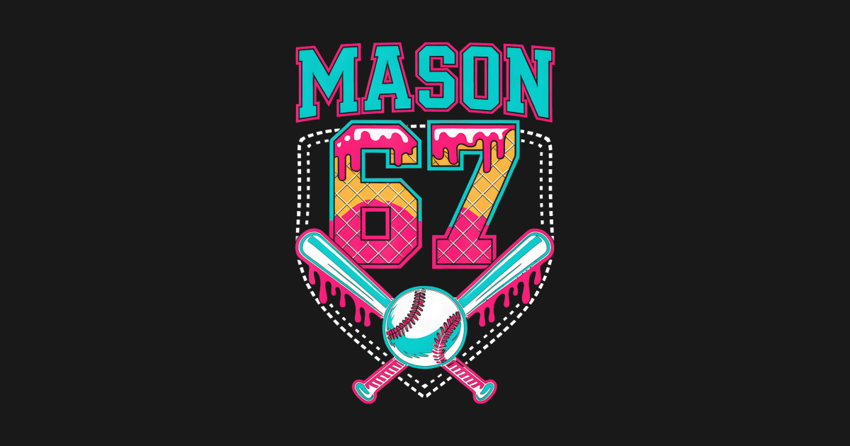 Mason 67 Mem Ice Cream Drip Baseball - Trendy Custom Apparel - T-Shirt ...