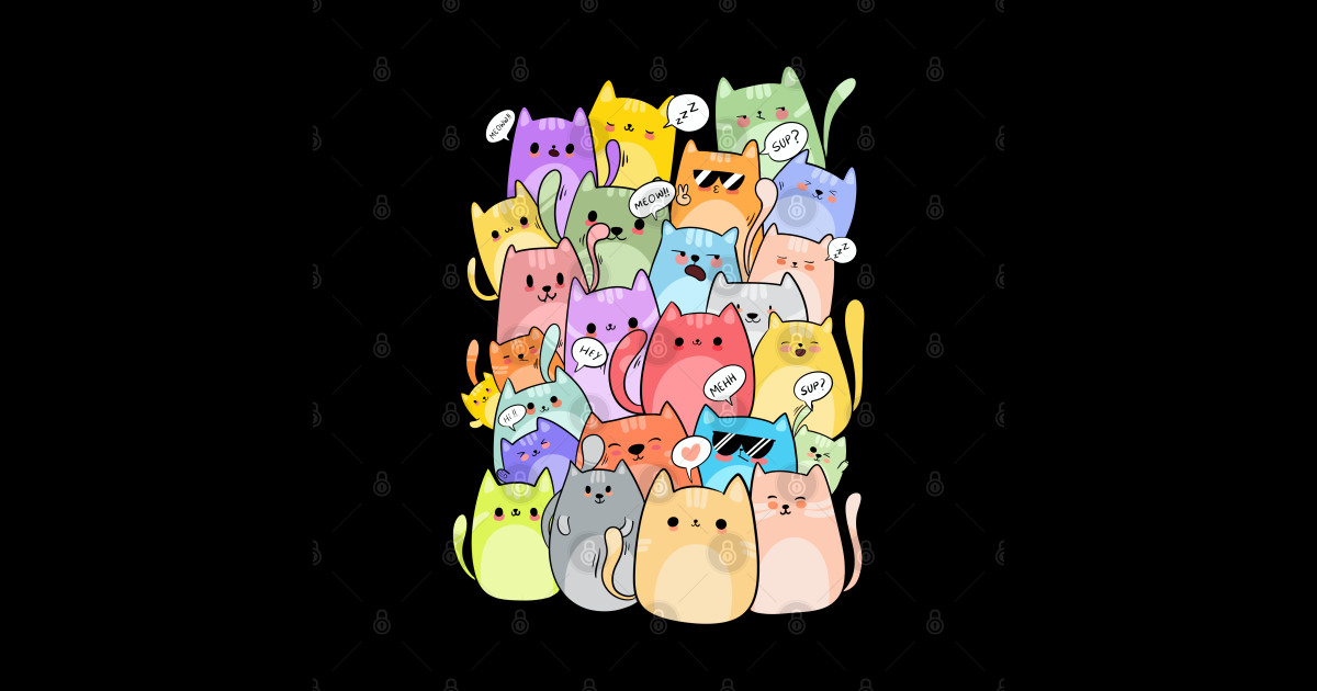 Cluster of cute cats - Cats And Kittens - Posters and Art Prints ...