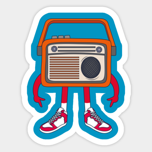 Retro Radio - Radio - Sticker | TeePublic
