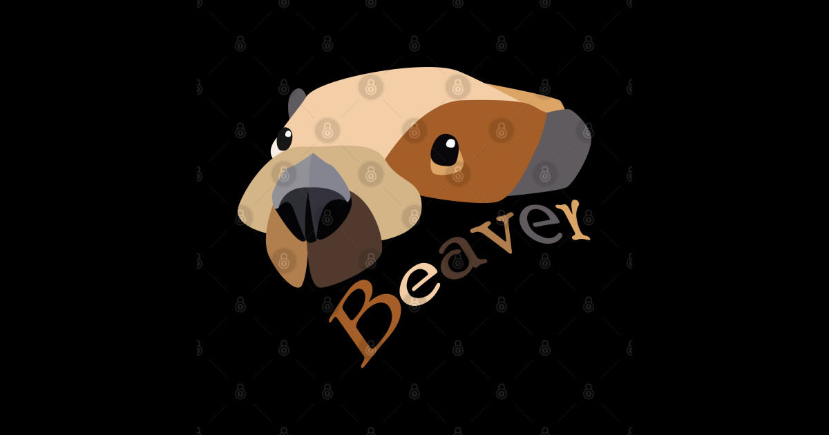 Adorable Cute Beaver Illustration - Beaver - Posters and Art Prints ...