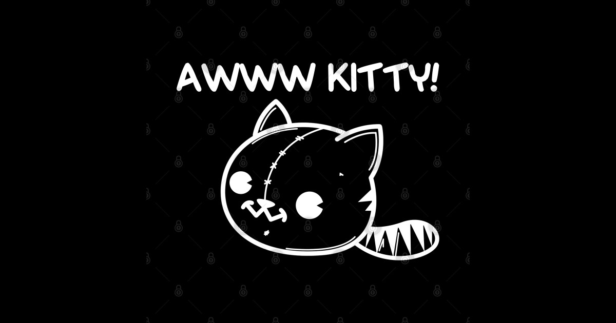Awww Kitty ! - Cute - Sticker | TeePublic