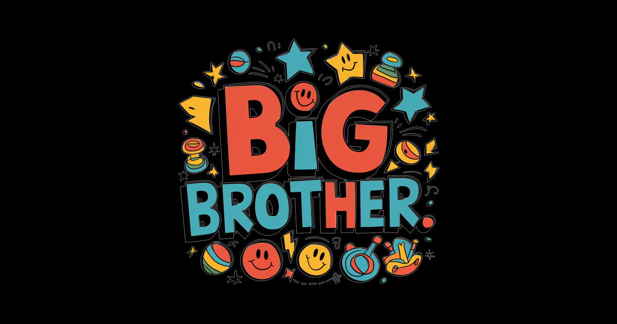 Big Brother Colorful Toys and Smiley Faces Design for Kids - Big ...