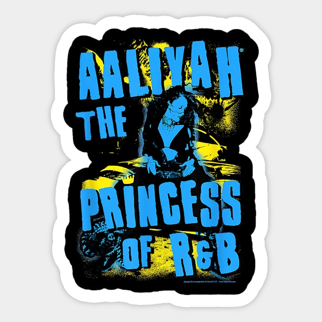 Blue and Yellow Photo - Aaliyah - Sticker | TeePublic
