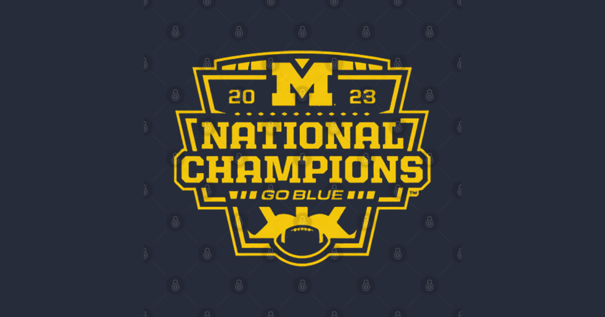Michigan Football 2023 National Champions Logo - Michigan Wolverines ...