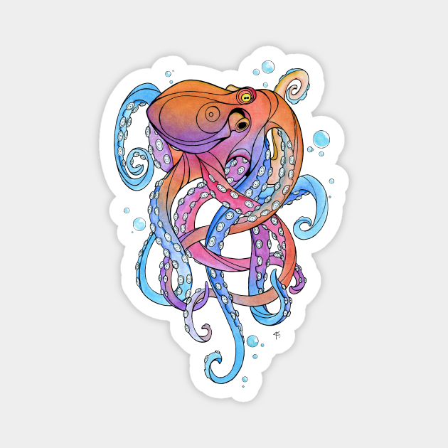 Tangled Octopus - Animals - Magnet | TeePublic