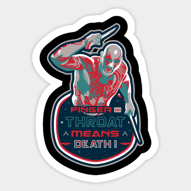 Finger on throat - Badges - Sticker | TeePublic