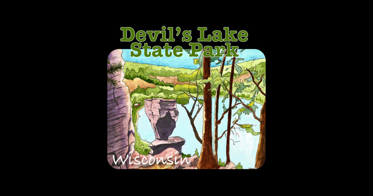Devil's Lake State Park, Wisconsin - Devils Lake - Sticker | TeePublic