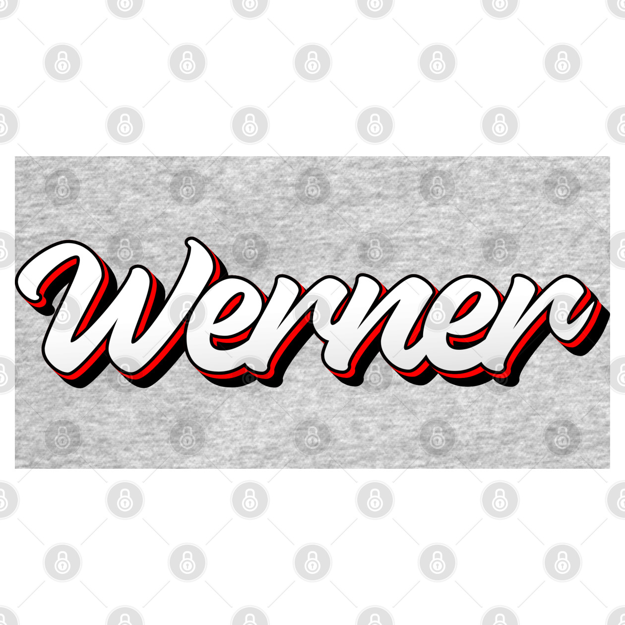 Werner name - cool 70s retro font - Werner Name Cool 70s Retro Font - T ...
